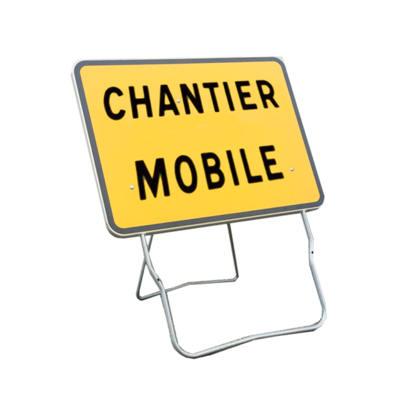 Panneau de signalisation type KC Chantier mobile indication temporaire ...