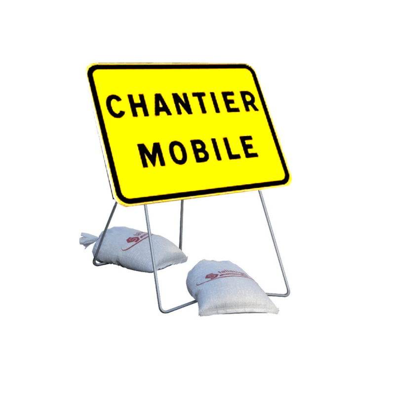 Panneau de signalisation type KC Chantier mobile indication temporaire ...